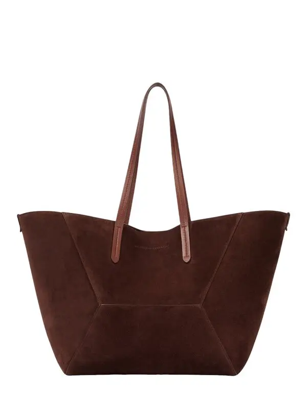Brunello Cucinelli Bc Duo Large Suede Tote - Brown