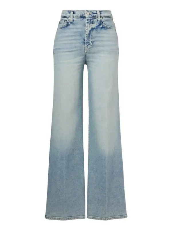 7 For All Mankind Jo Low-rise Flared Jeans - Blue