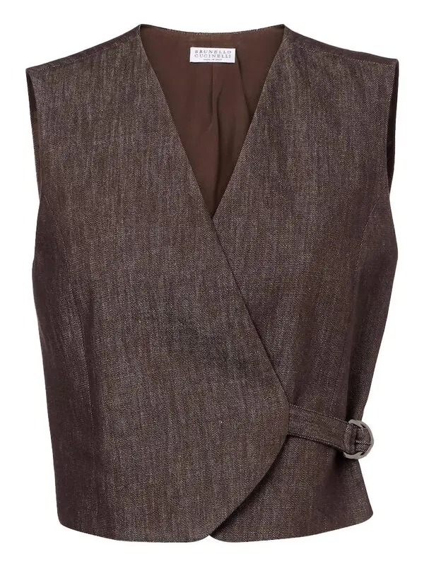 Brunello Cucinelli Cotton Vest - Brown
