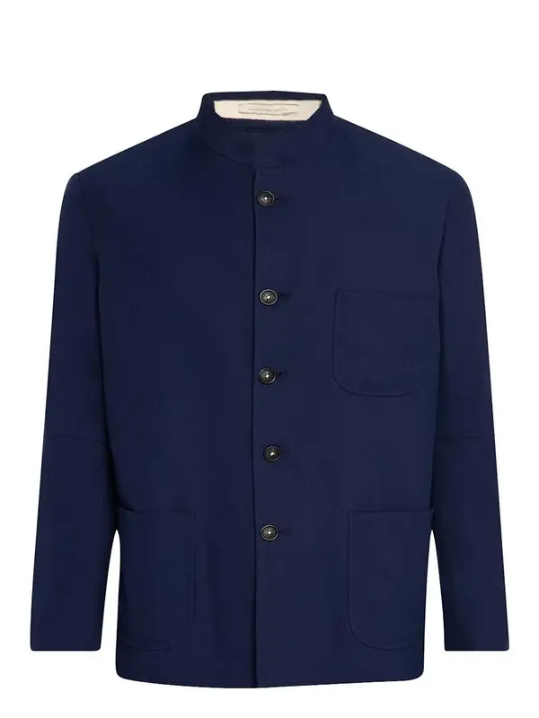 Massimo Alba Bali Luxe Twill Jacket - Dark Blue