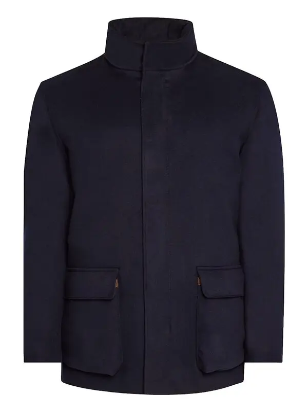 Loro Piana Winter Voyager Cashmere Coat - W121 Midnight Blue L