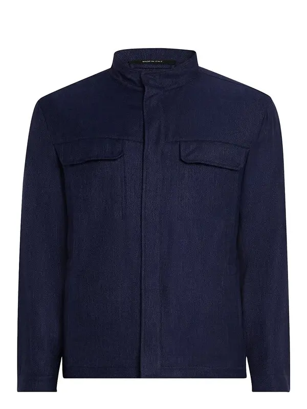 Zegna Cashmere-blend Blouson Jacket - Dk Blu Sld