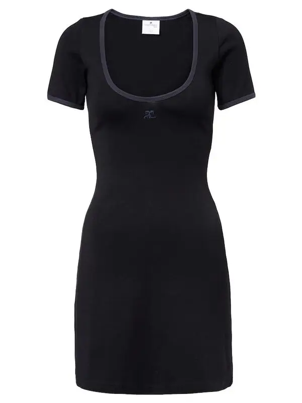 COURREGES Holistic Cotton Minidress - Black