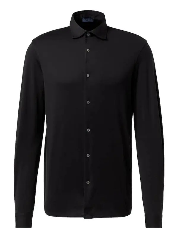 Thom Sweeney Cotton Jersey Shirt - Black