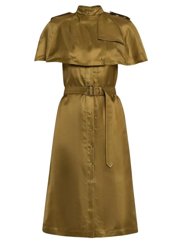 Burberry Belted Cape Trench Dress - Walrus