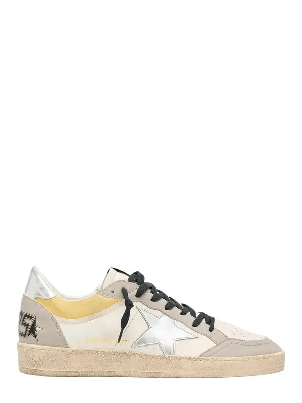 Golden Goose Ball Star Metallic Low-top Sneakers - White/grey