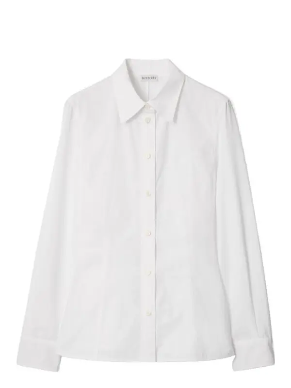 Burberry Slim Fit Cotton Poplin Shirt - Optic White
