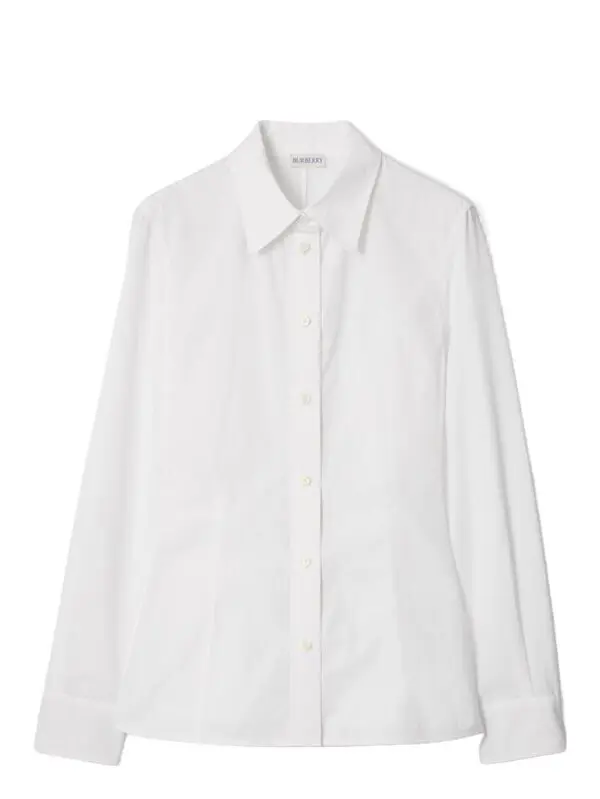 Burberry Slim Fit Cotton Poplin Shirt - Optic White