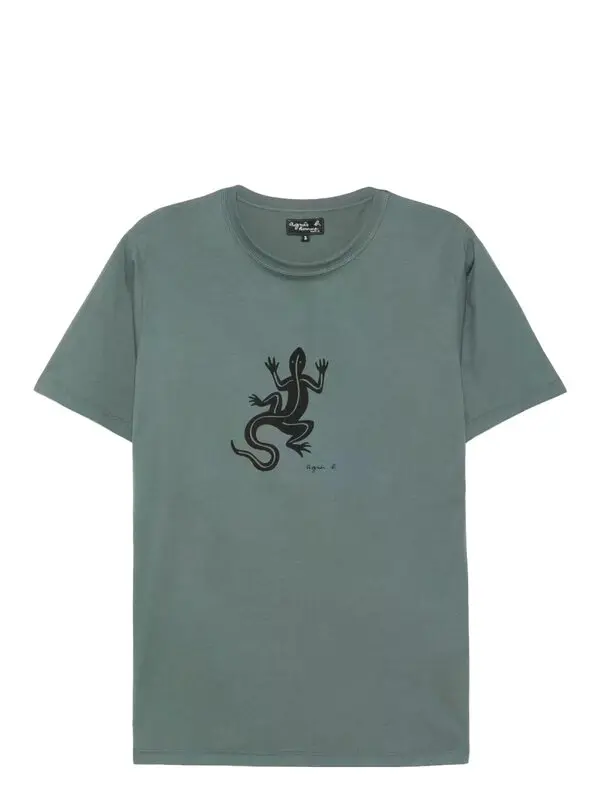AGNÈS B. Lizard Printed T-shirt - Green