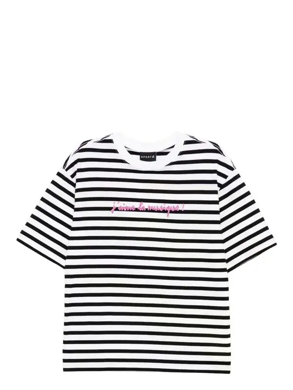 SPORT B. BY AGNÈS B. Stripe T-shirt - Black