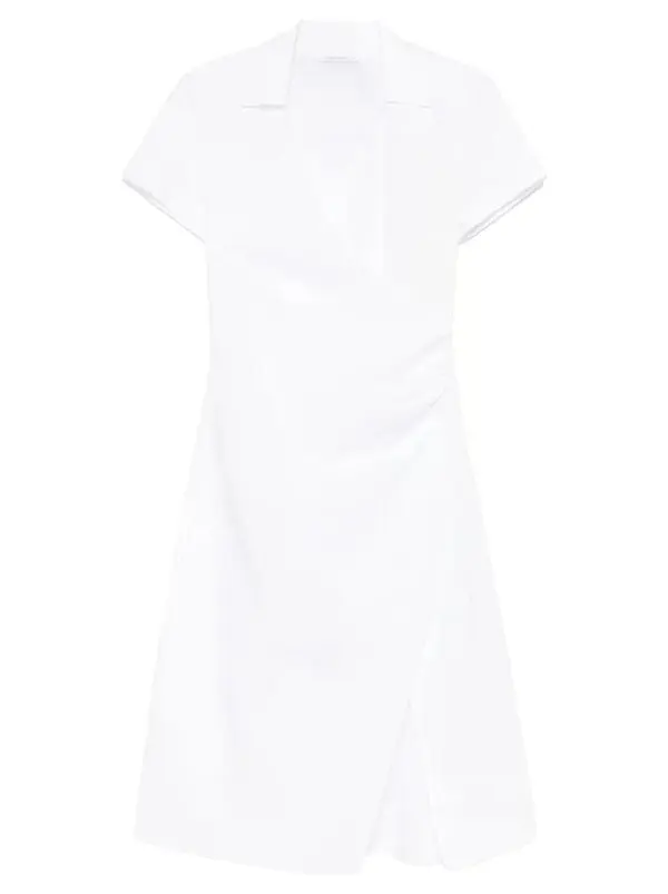 Patrizia Pepe Crossover Midi Dress - White