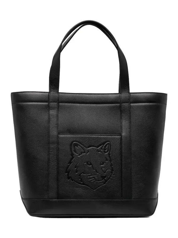 Maison Kitsuné Fox Head Tote Bag - Black
