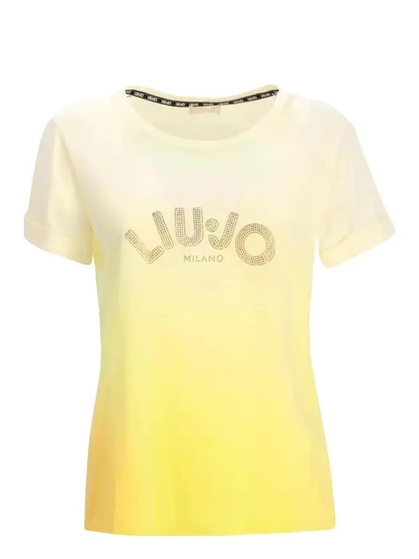 Liu Jo Logo-detail Gradient T-shirt - Yellow