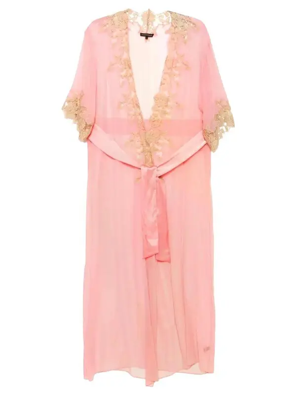 Kiki De Montparnasse Long Orchid Robe - Pink