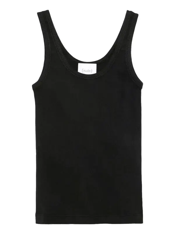 NUDE Logo-embroidered Tank Top - Black