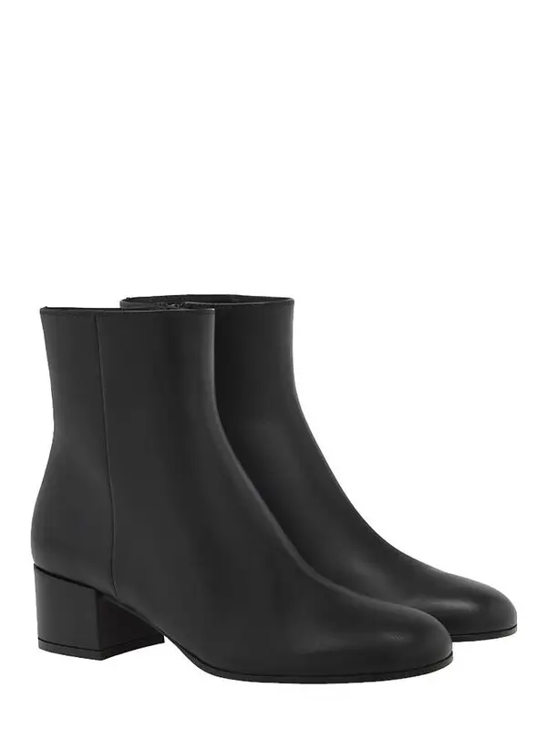 GIANVITO ROSSI Joelle 45 Booties - Black Calf Leather