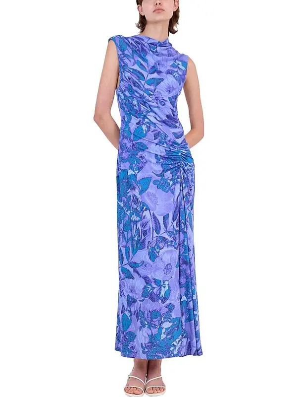 Simkhai Acacia Sleeveless Printed Maxi Dress - French Blue Botanical