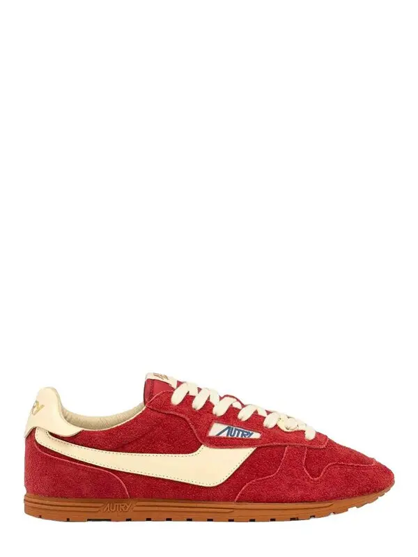 AUTRY Windspin Suede Sneakers - Red