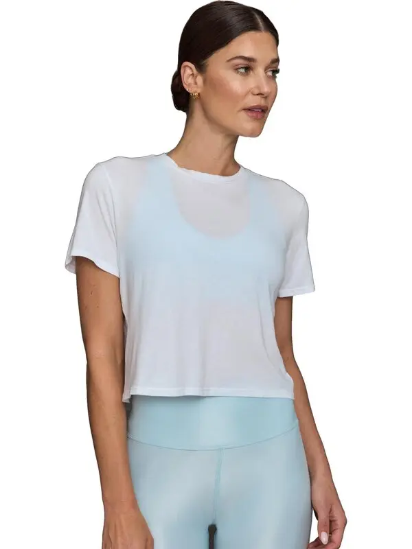 Carbon38 Boxy Crop Tee - White