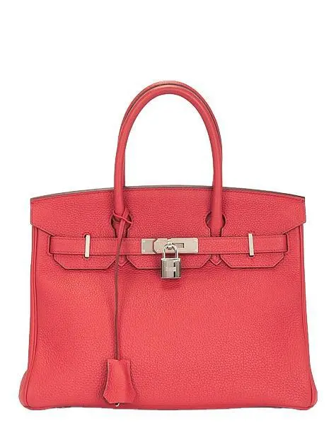 FWRD RENEW Hermes Togo Birkin 30 Handbag - Red