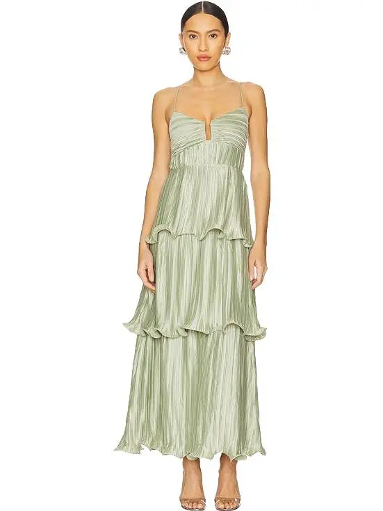Astr The Label Lupin Dress - Sage