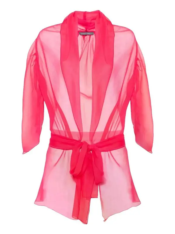 Alberta Ferretti Silk Jacket - Pink