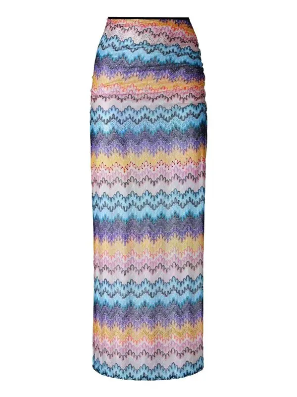 Missoni Sheer Maxi Skirt - Blue