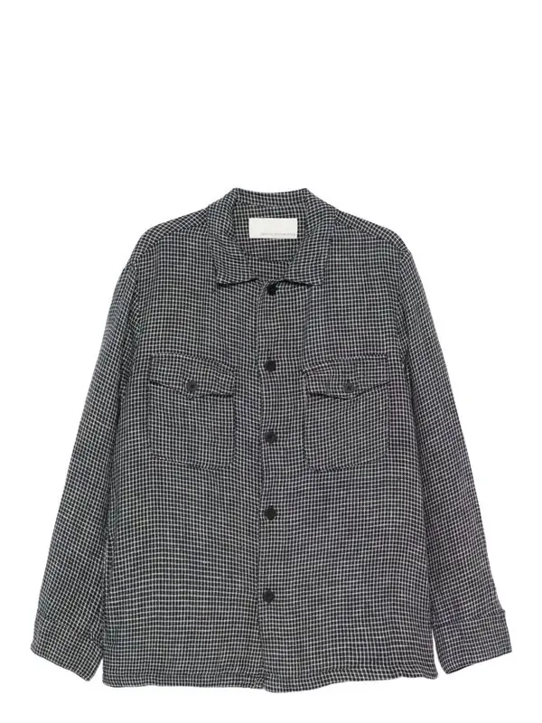 ORIGINAL VINTAGE Linen Check Jacket - Blue