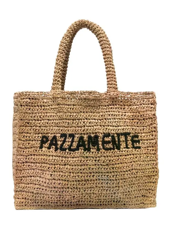 Aspesi Straw Tote Bag - Neutrals
