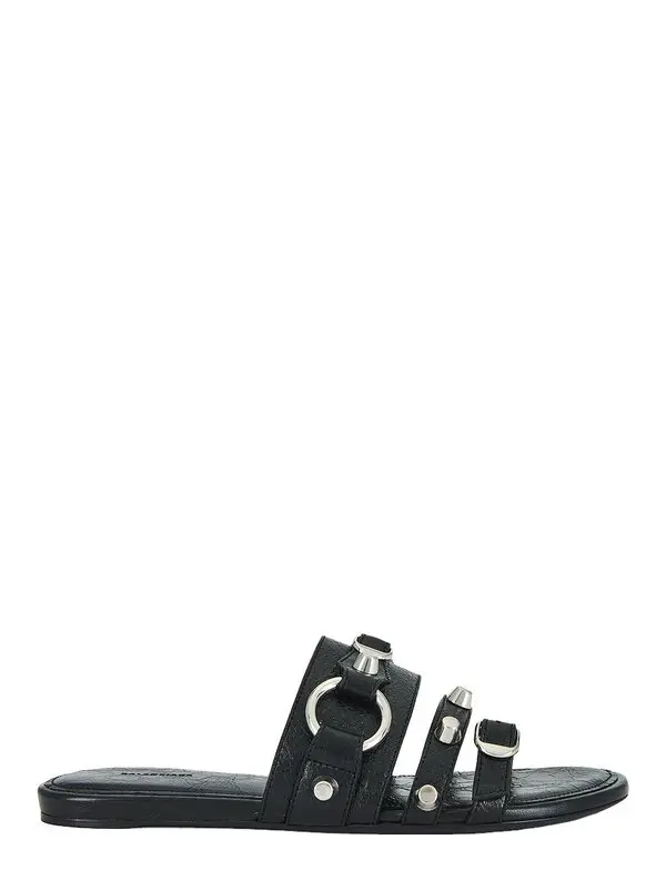 Balenciaga City Slides - Black & Silver