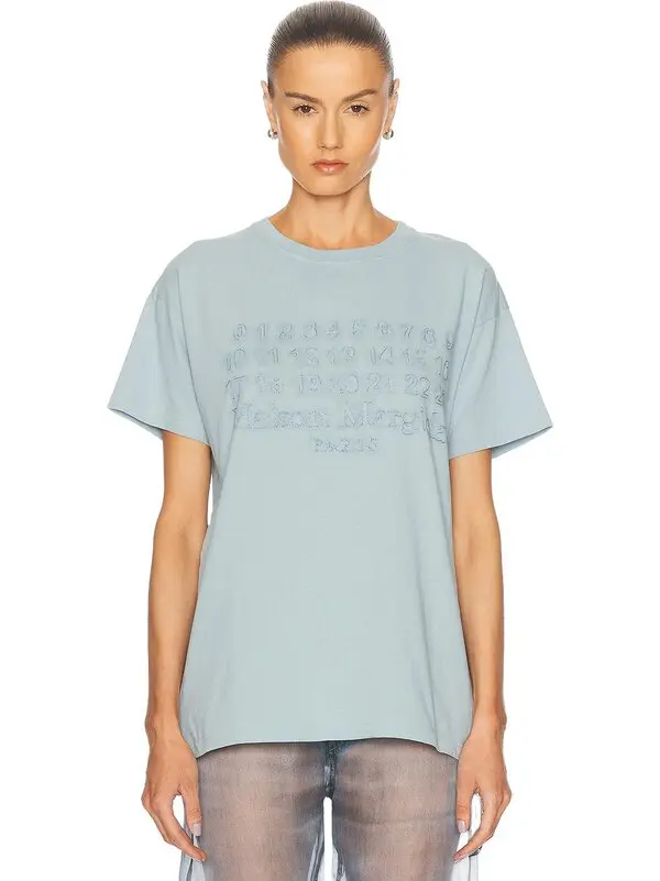 MAISON MARGIELA Short Sleeve T-shirt - Baby Blue