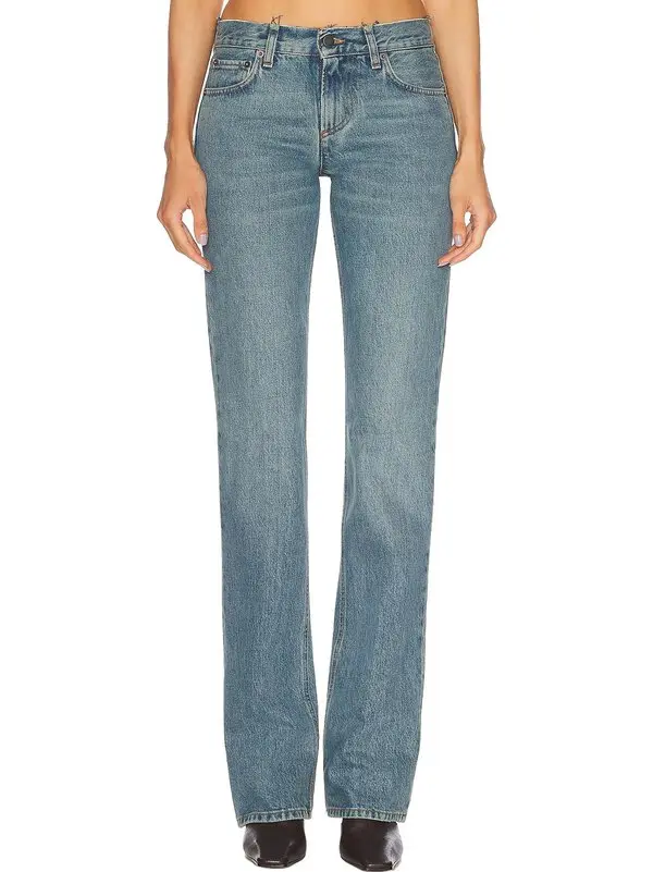 HAIKURE Carly Slim Straight Jeans - Lagoon Wash