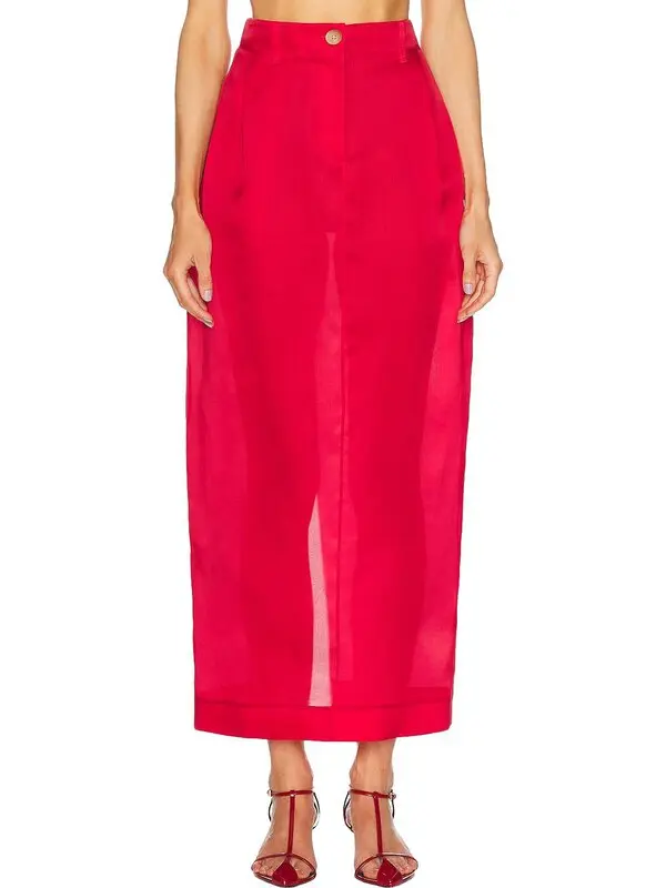 Khaite Lucian Skirt - Raspberry