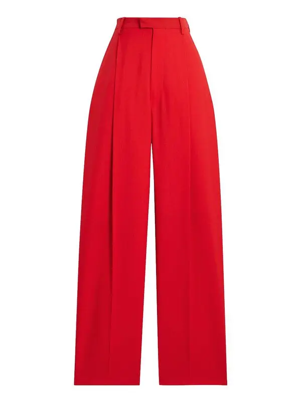 Marni Grain De Poudre Wool Straight-leg Pants - Red