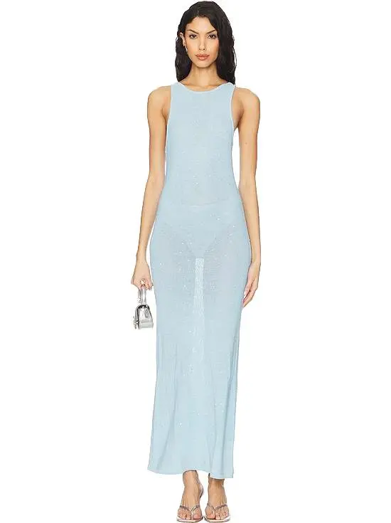 Show Me Your Mumu Miche Maxi Dress - Blue Sequin