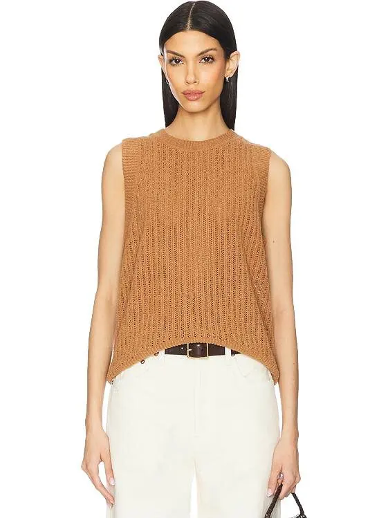 NATION LOS ANGELES Elliana Pullover Vest - Praline