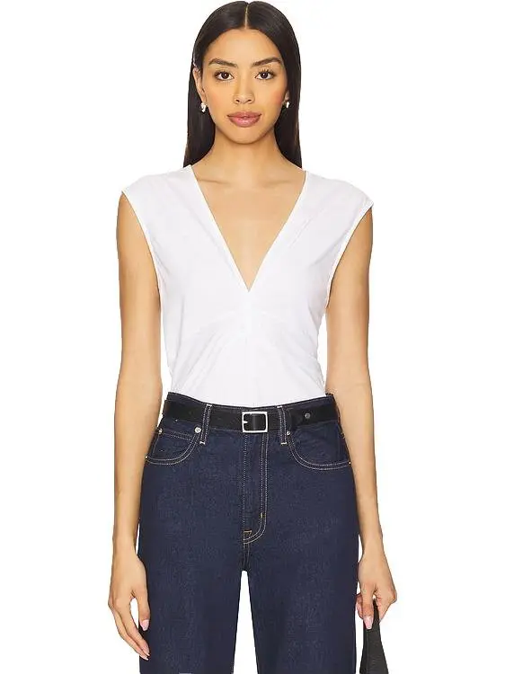 NATION LOS ANGELES Shelley Twist Front Top - White