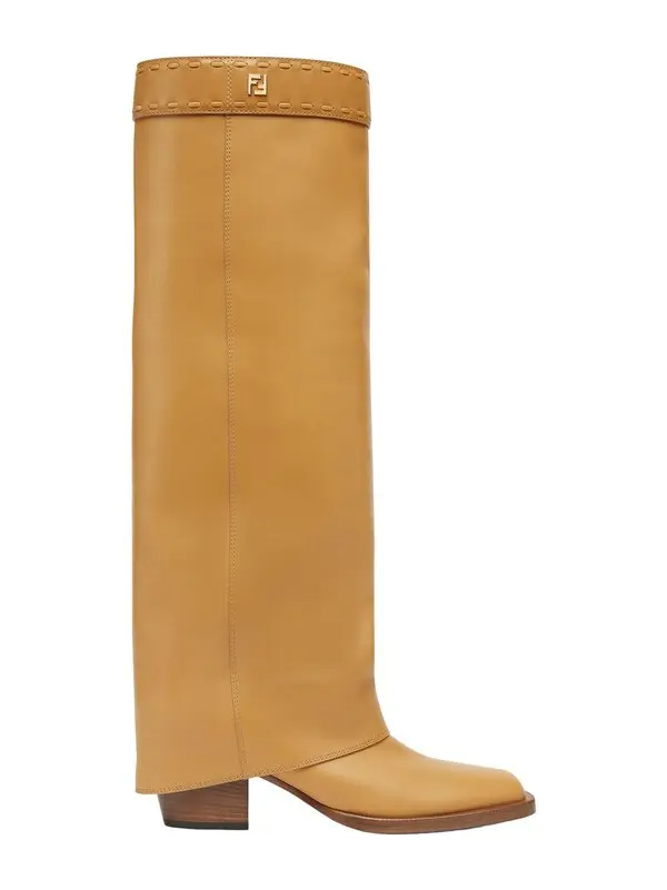Fendi Knee High Boots - Beige