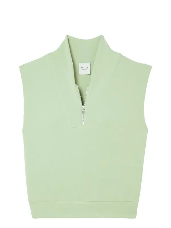 Varley Loretta Jersey Sleeveless Half-zip Sweatshirt - Green