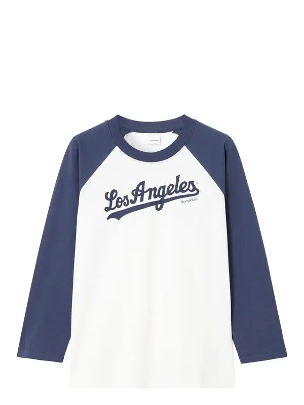 SPORTY & RICH La Dodgers Printed T-shirt - Blue