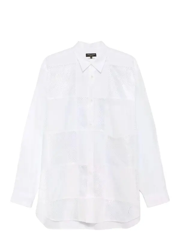 Comme Des Garçons Check-pattern Shirt - 2 White X White