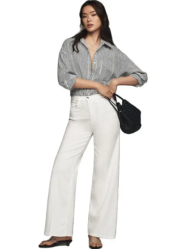 Joe's Jeans Petite Mia High-rise Wide-leg Jeans - White