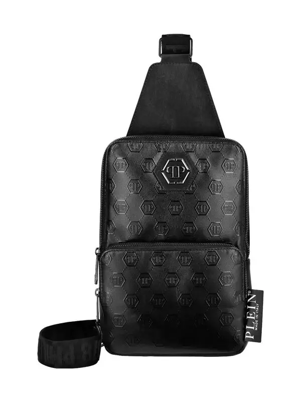 Philipp Plein Monogram-embossed Crossbody Bag - Black