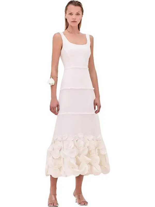 Alexis Demina Midi Dress - White