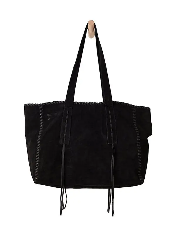 Free People Wren Whipstitch Tote - Black