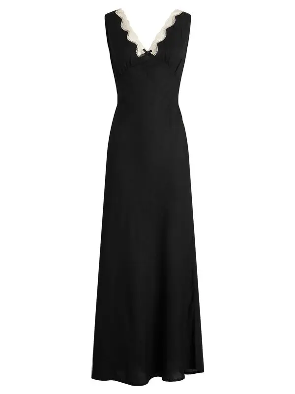 Rixo Sandrine Midi Dress - Black