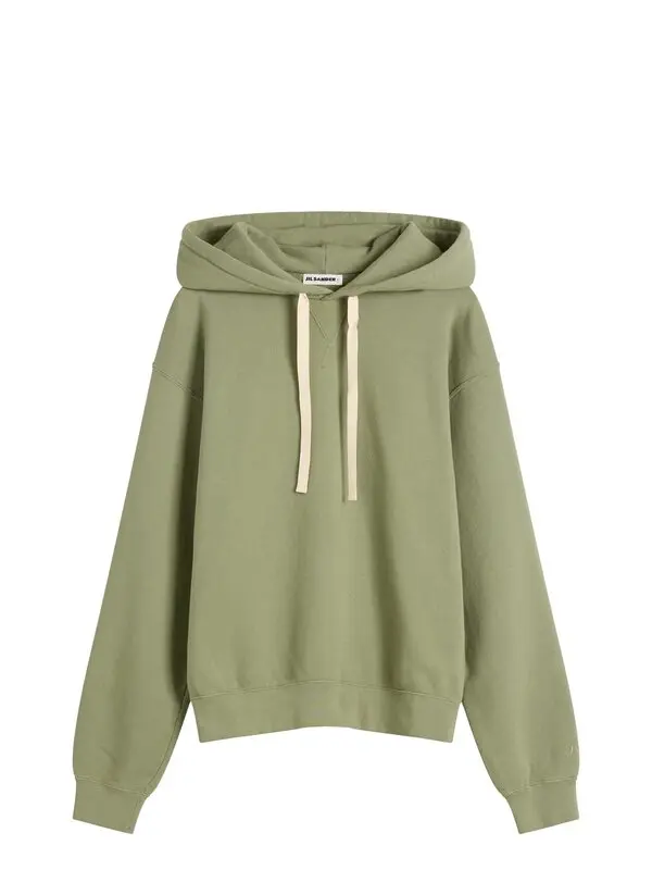 JIL SANDER Logo Hoodie - Slate Green