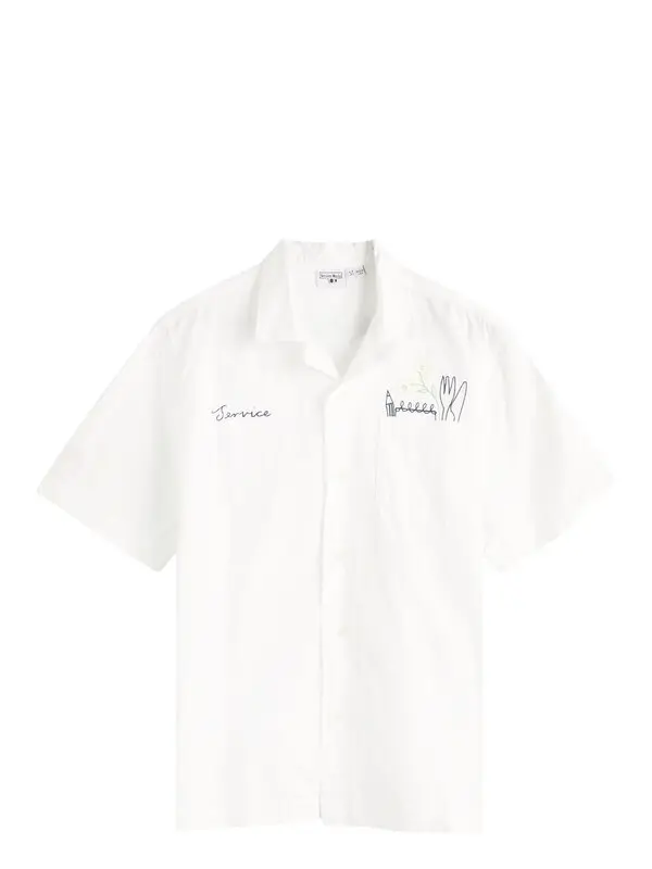 SERVICE WORKS Necessities Embroidered Vacation Shirt - Off White