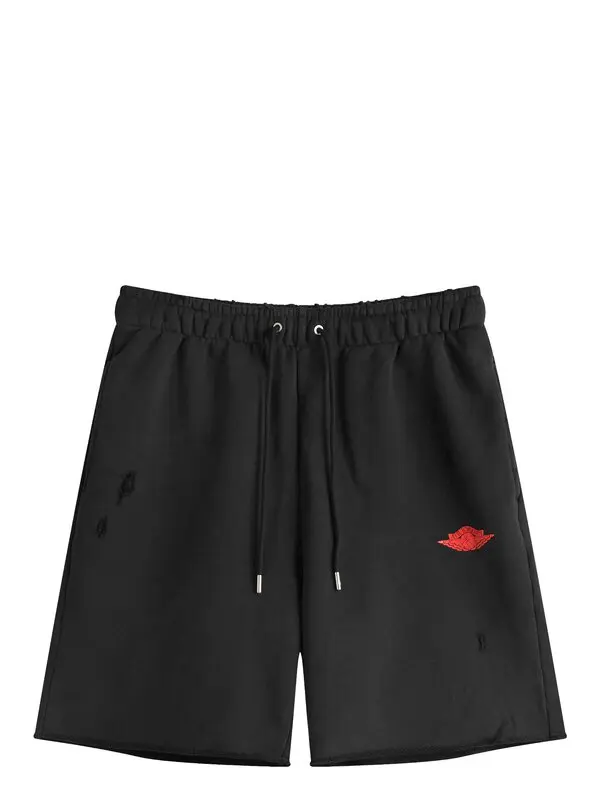 JORDAN Rare Air Fleece Shorts - Black/chile Red