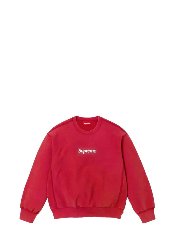 Supreme Washed Box Logo Sweatshirt - Red